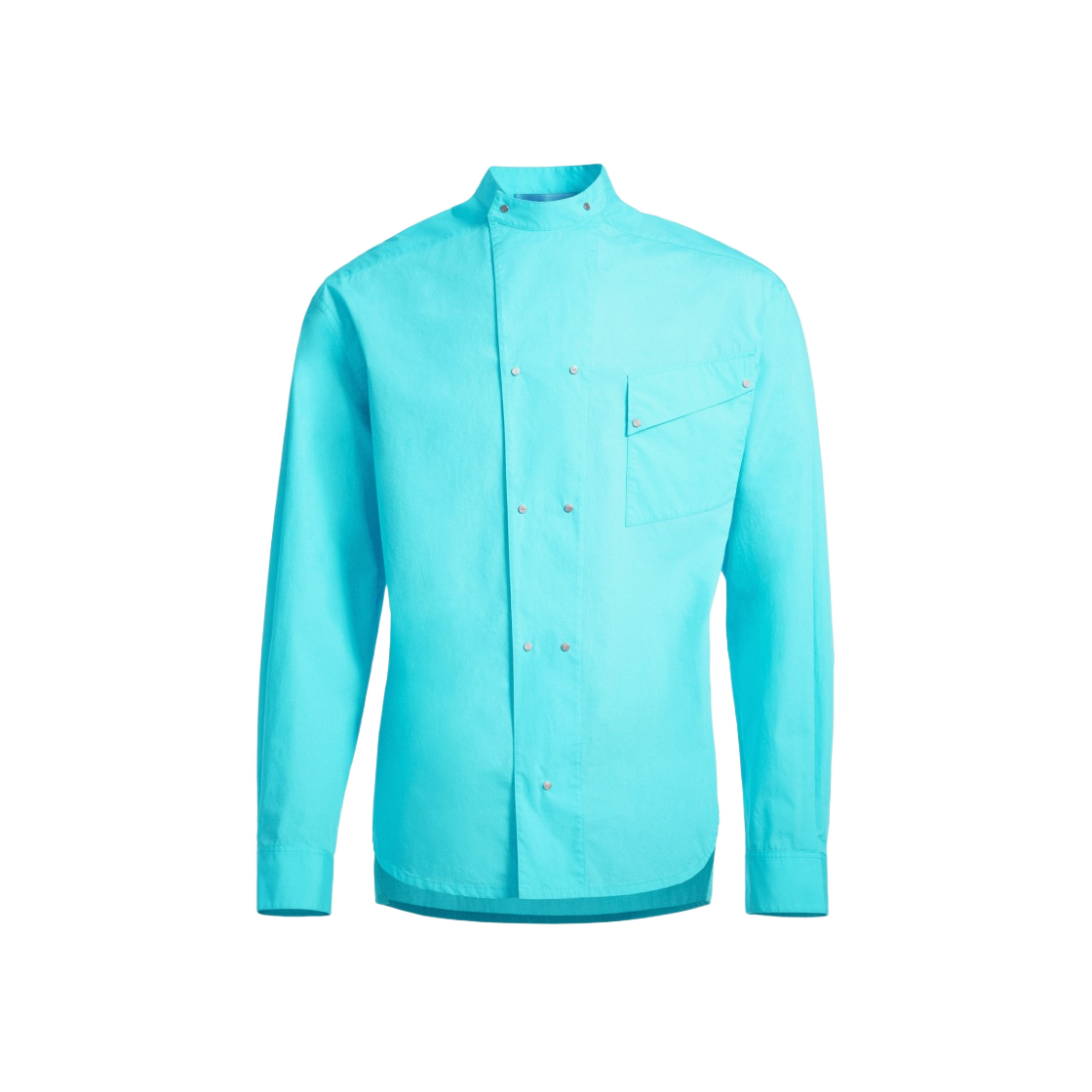 에이치앤엠 x 뮈글러 더블 브레스티드 포플린 셔츠 터콰이즈 | H&M | KREAM