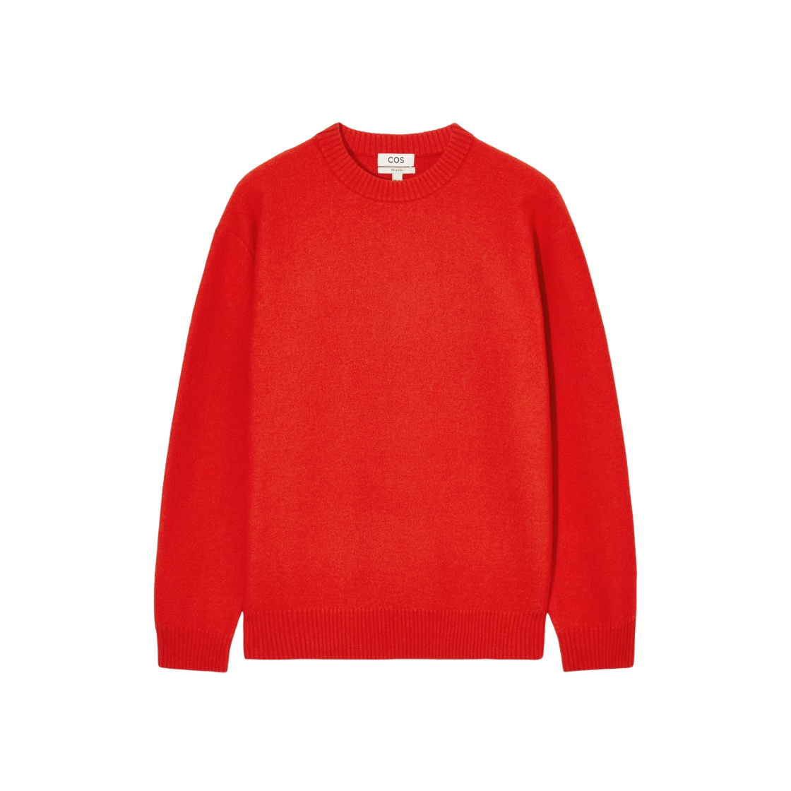 코스 보일드 울 크루넥 점퍼 브라이트 오렌지 | COS | KREAM