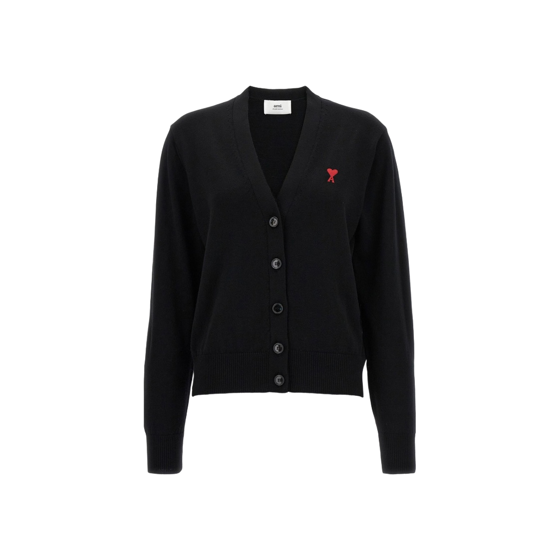 (W) 아미 스몰 하트 로고 가디건 느와르 | AMI | KREAM