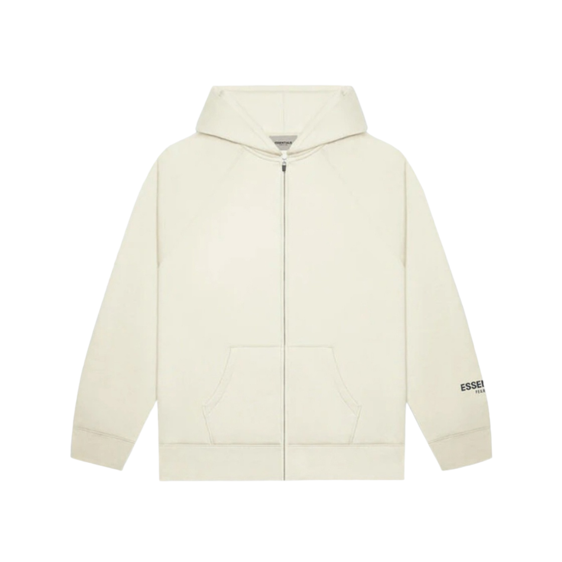 에센셜 3D 실리콘 아플리케 풀 집업 후드 버터크림 - 20SS | Essentials | KREAM