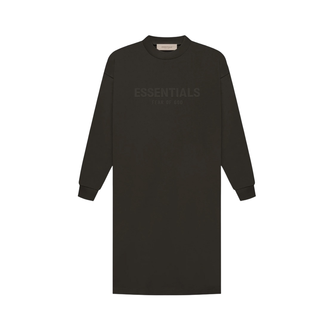 (W) 에센셜 롱슬리브 티셔츠 드레스 오프 블랙 - 22FW | Essentials | KREAM