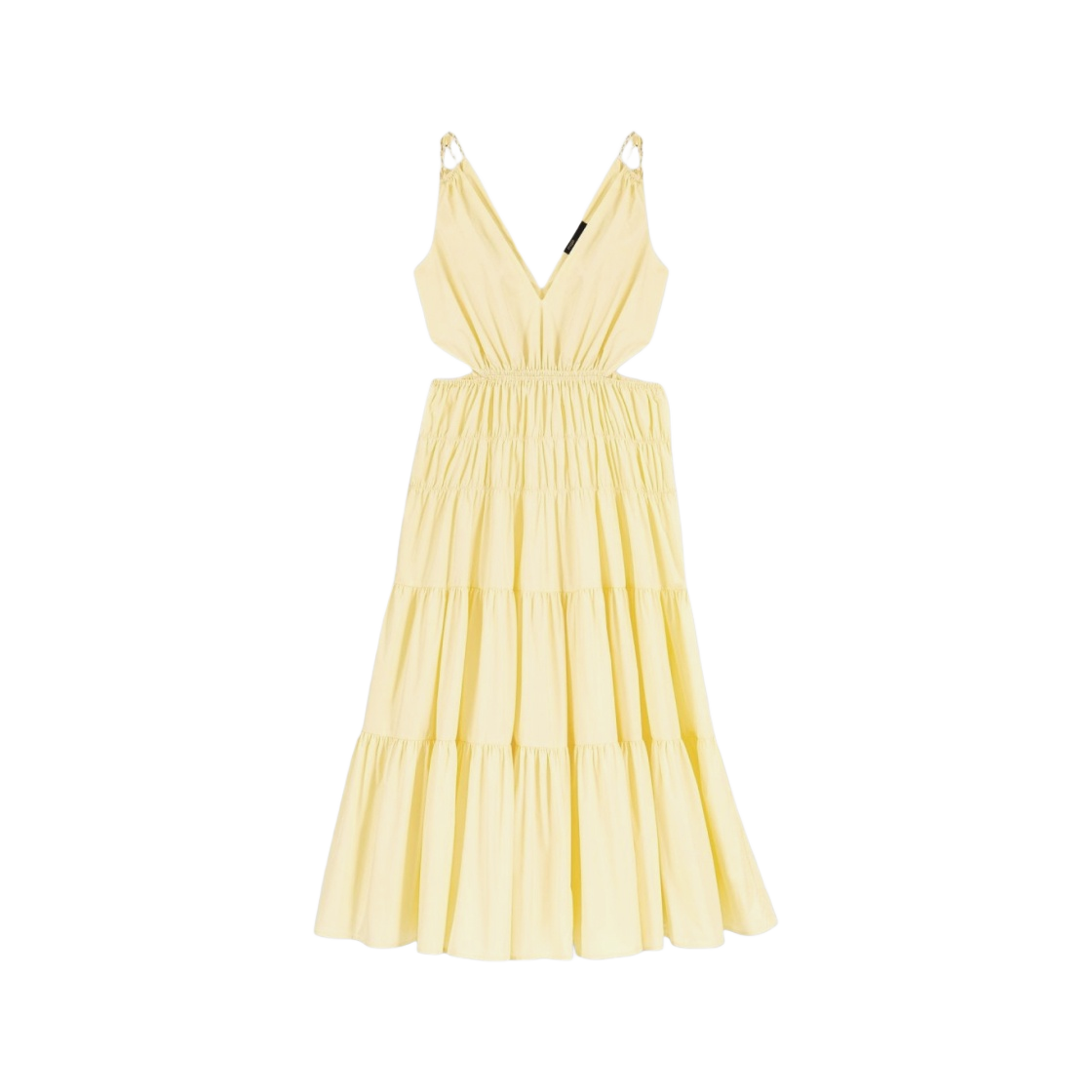 (W) 마쥬 태피터 맥시 드레스 옐로우 | Maje | KREAM
