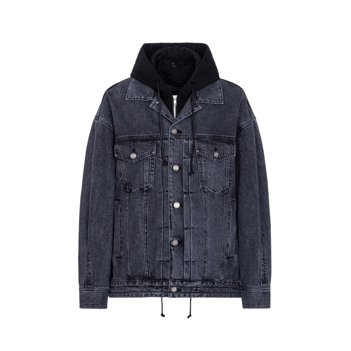 준지 저지 후드 디테처블 데님 롱 트러커 그레이 - 23FW | JUUN.J | KREAM