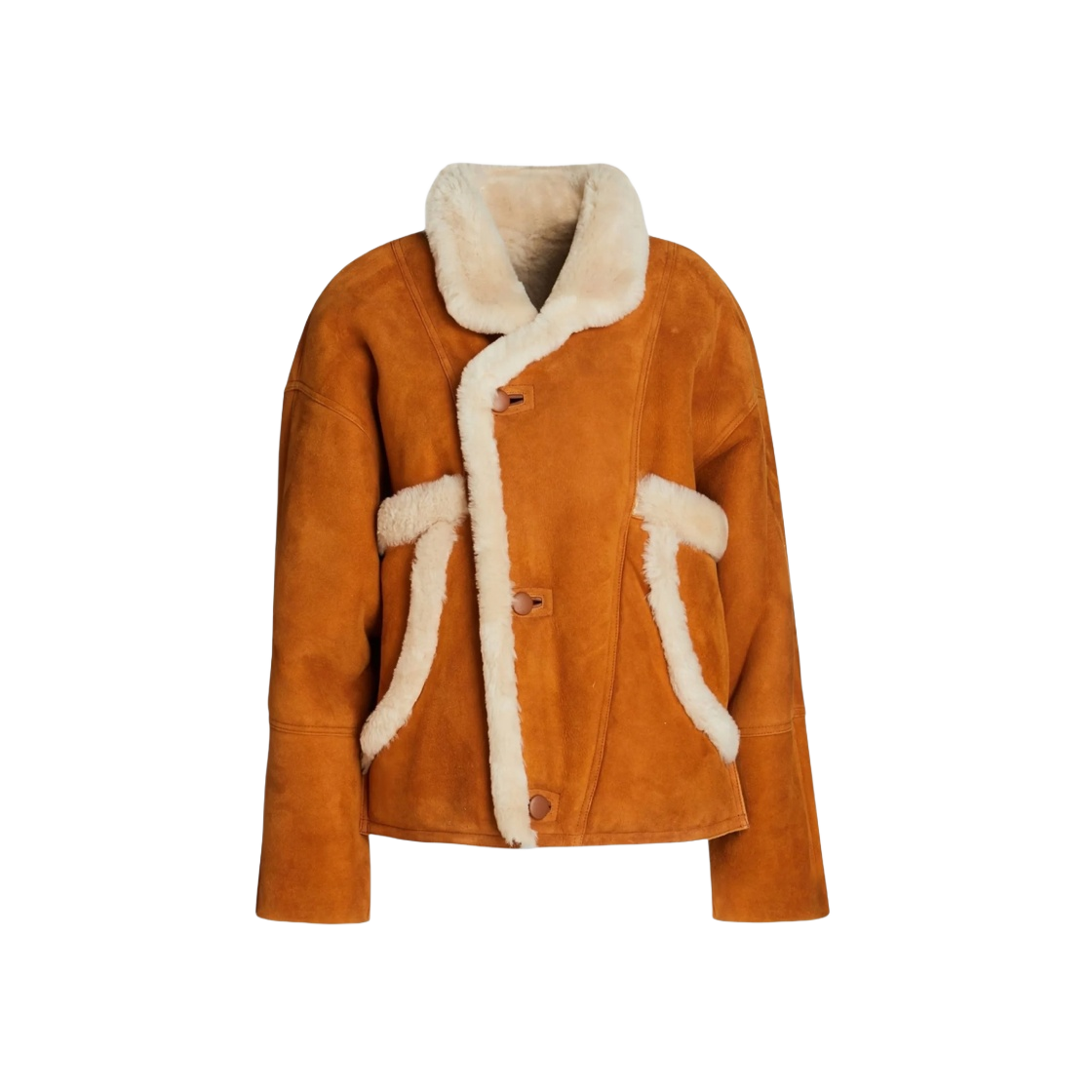 (W) 산드로 로얄 셔링 자켓 오커 | Sandro | KREAM