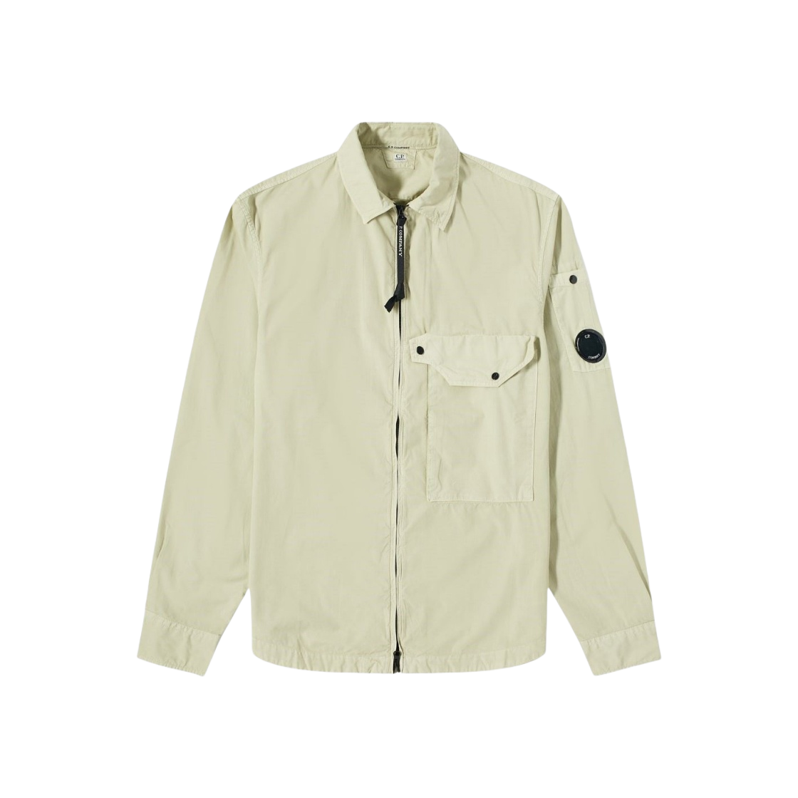 C.P. 컴퍼니 개버딘 가먼트 다이드 지퍼 오버셔츠 펠리칸 화이트 - 22FW | C.P. Company | KREAM