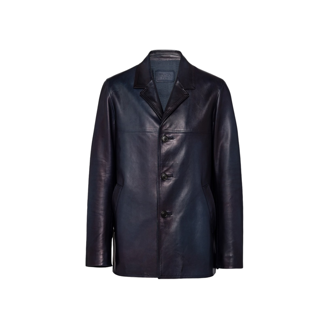 프라다 나파 레더 카반 자켓 발틱 블루 | Prada | KREAM