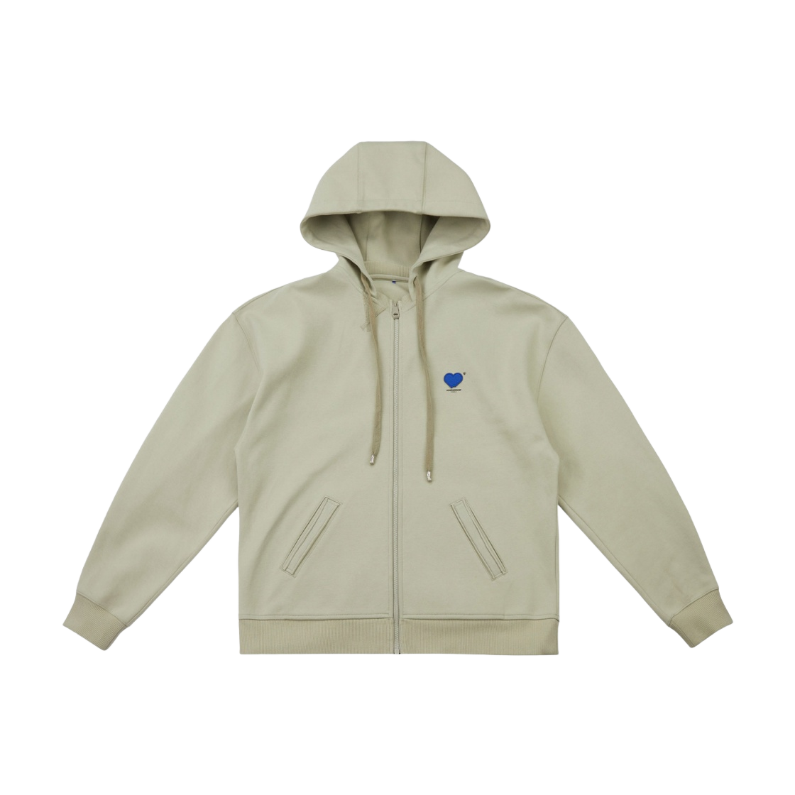 아더에러 트윈 하트 로고 후드 집업 카키 | Ader Error | KREAM