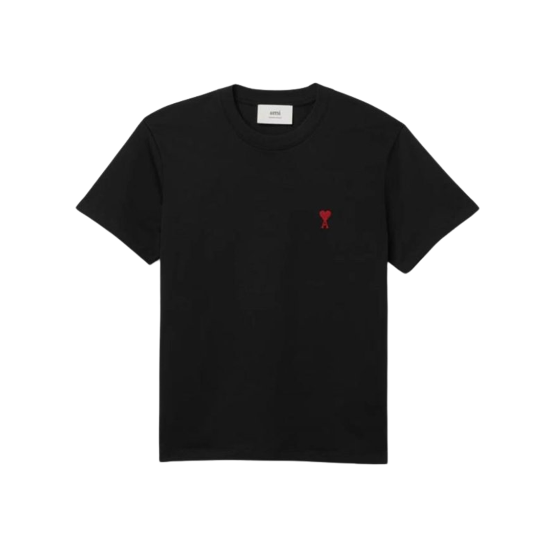 아미 스몰 하트 로고 오가닉 코튼 저지 티셔츠 블랙 - 25SS | KREAM