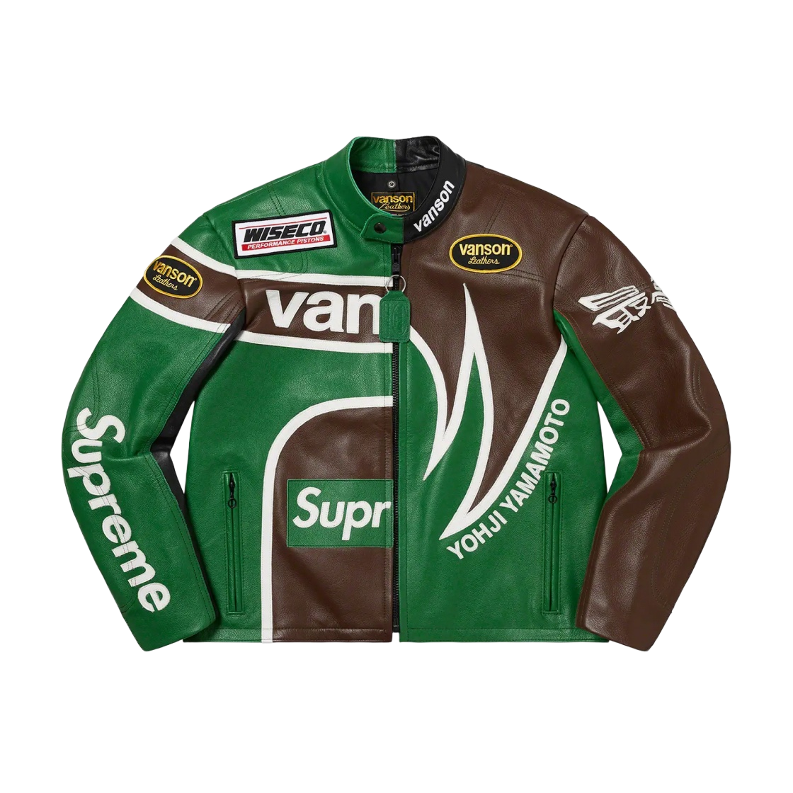 슈프림 x 요지 야마모토 x 밴슨 레더스 스플릿 자켓 그린 - 22FW | Supreme | KREAM