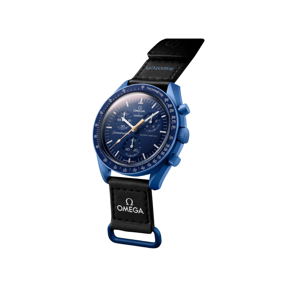 스와치 x 오메가 바이오세라믹 문스와치 미션 투 넵튠 문샤인 골드 블루 문 | Swatch | KREAM