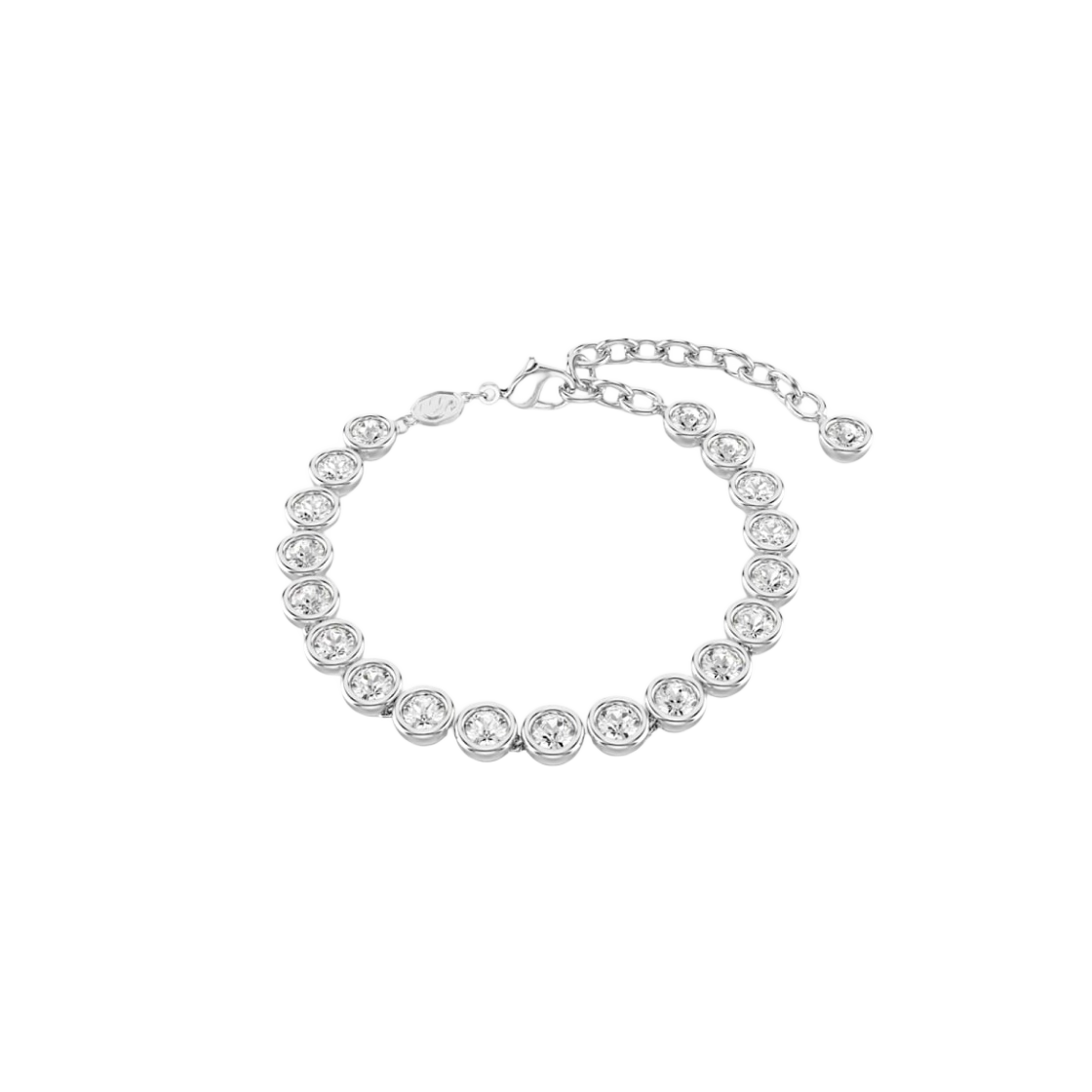 (W) 스와로브스키 임버 테니스 브레이슬릿 라운드 컷 화이트 로듐 플래팅 | Swarovski | KREAM