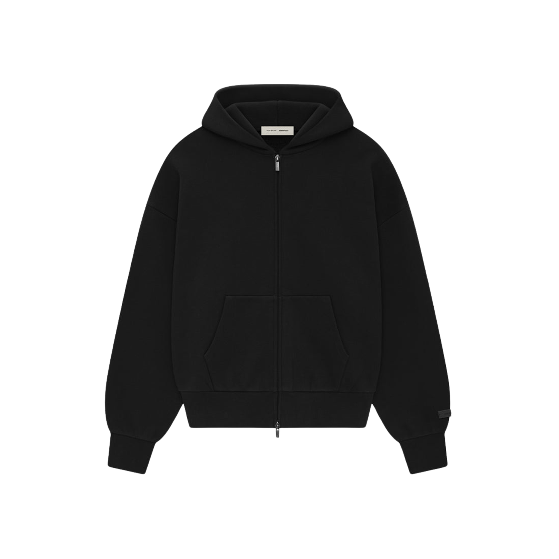 에센셜 클래식 풀 집업 후드 제트 블랙 - 25SS | KREAM