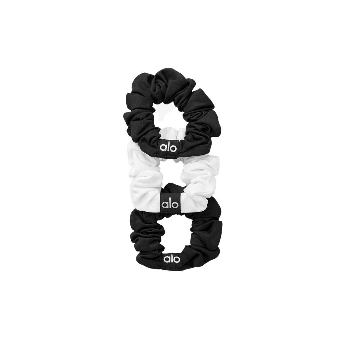 (W) 알로 요가 프레쉬 미니 스크런치 블랙 화이트 (3개입) | Alo Yoga | KREAM