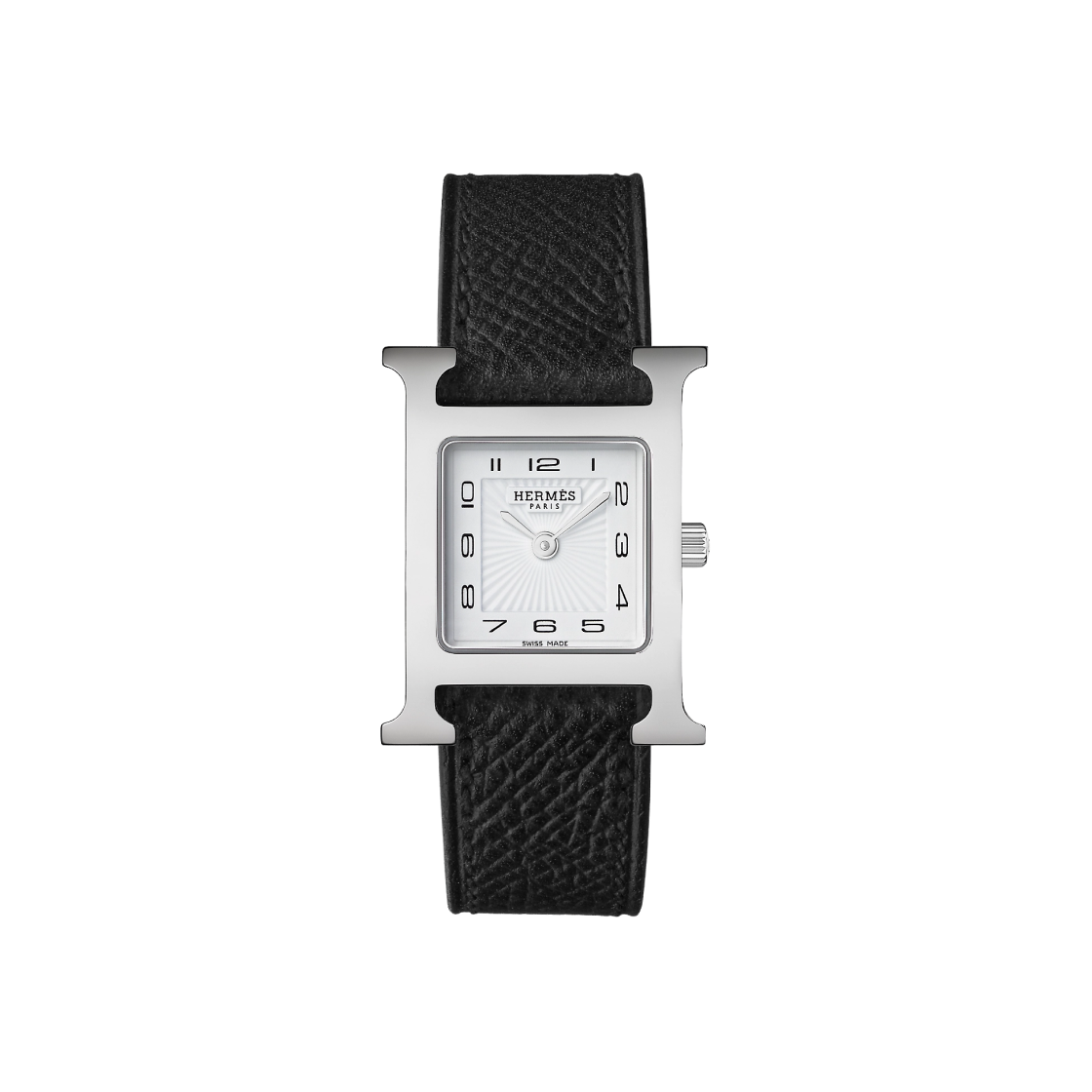 에르메스 H 아워 워치 스몰 블랙 앱송 스트랩 & 스틸 | Hermes | KREAM