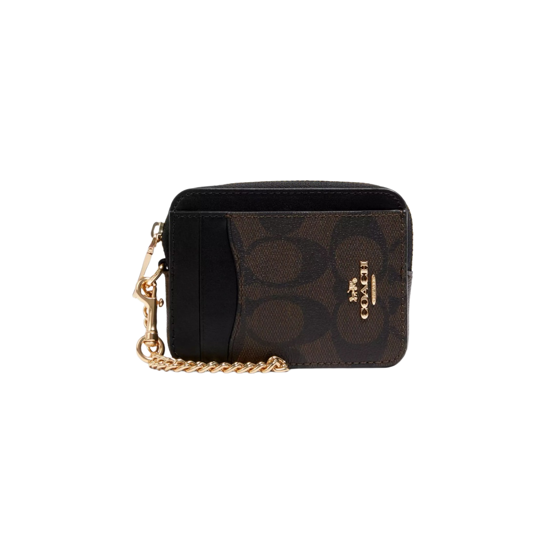 코치 시그니처 캔버스 집 카드 브라운 블랙 | Coach | KREAM