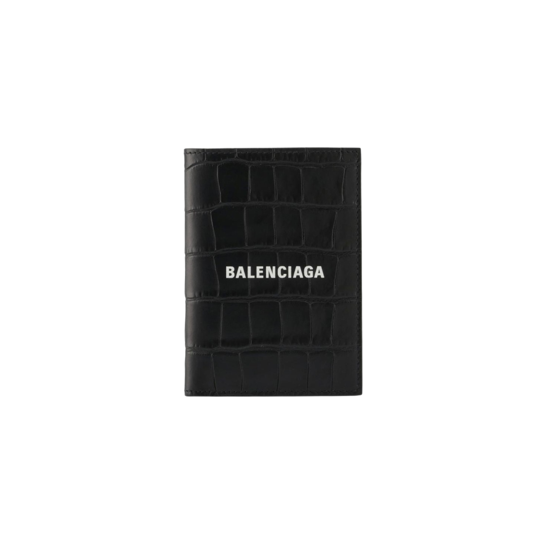 발렌시아가 로고 카드 홀더 크로커다일 엠보스 블랙 | Balenciaga | KREAM