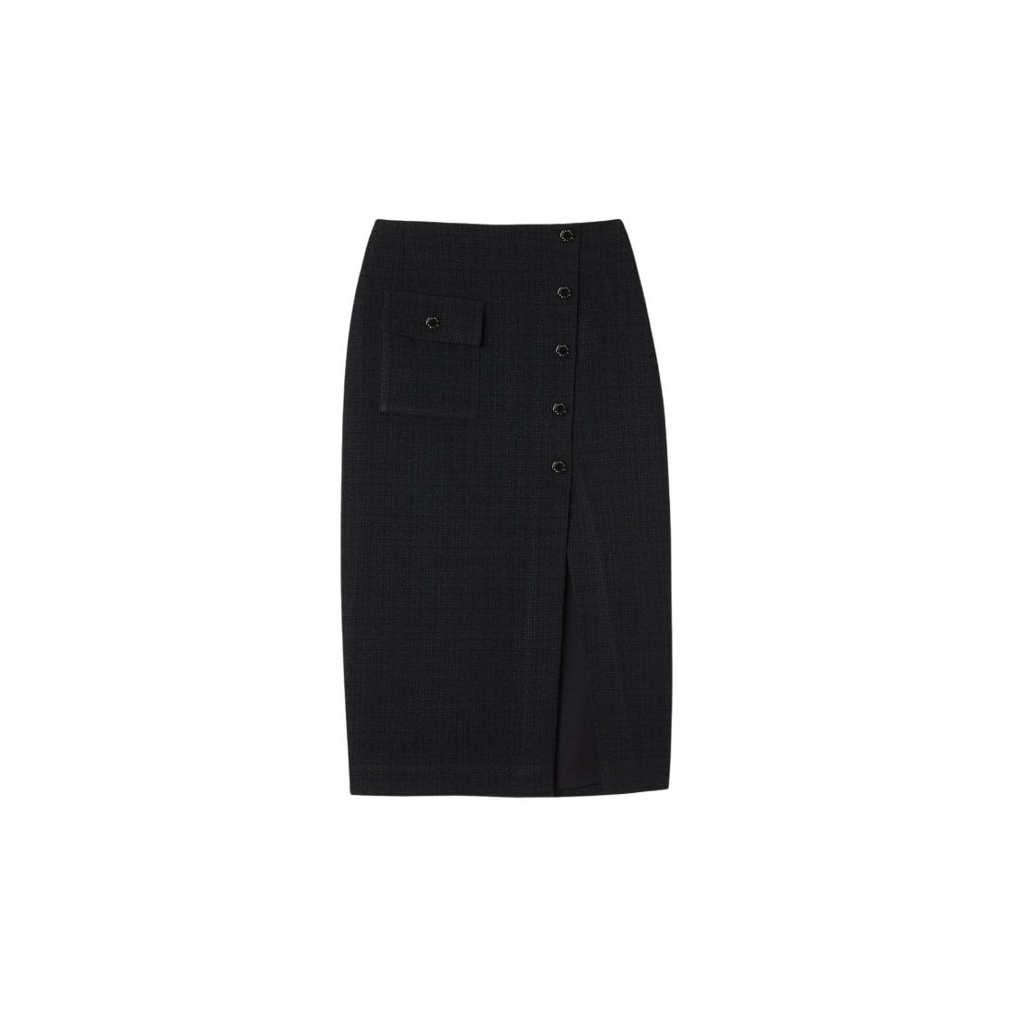 (W) 산드로 트위드 미디 스커트 블랙 | Sandro | KREAM