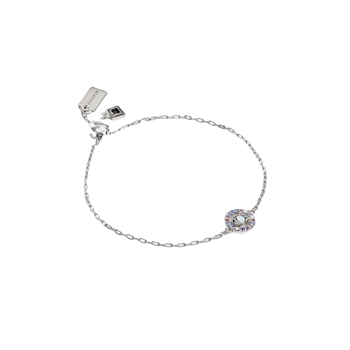 (W) 코치 시그니쳐 멀티컬러 크리스탈 슬라이더 브레이슬릿 실버 블루 | Coach | KREAM