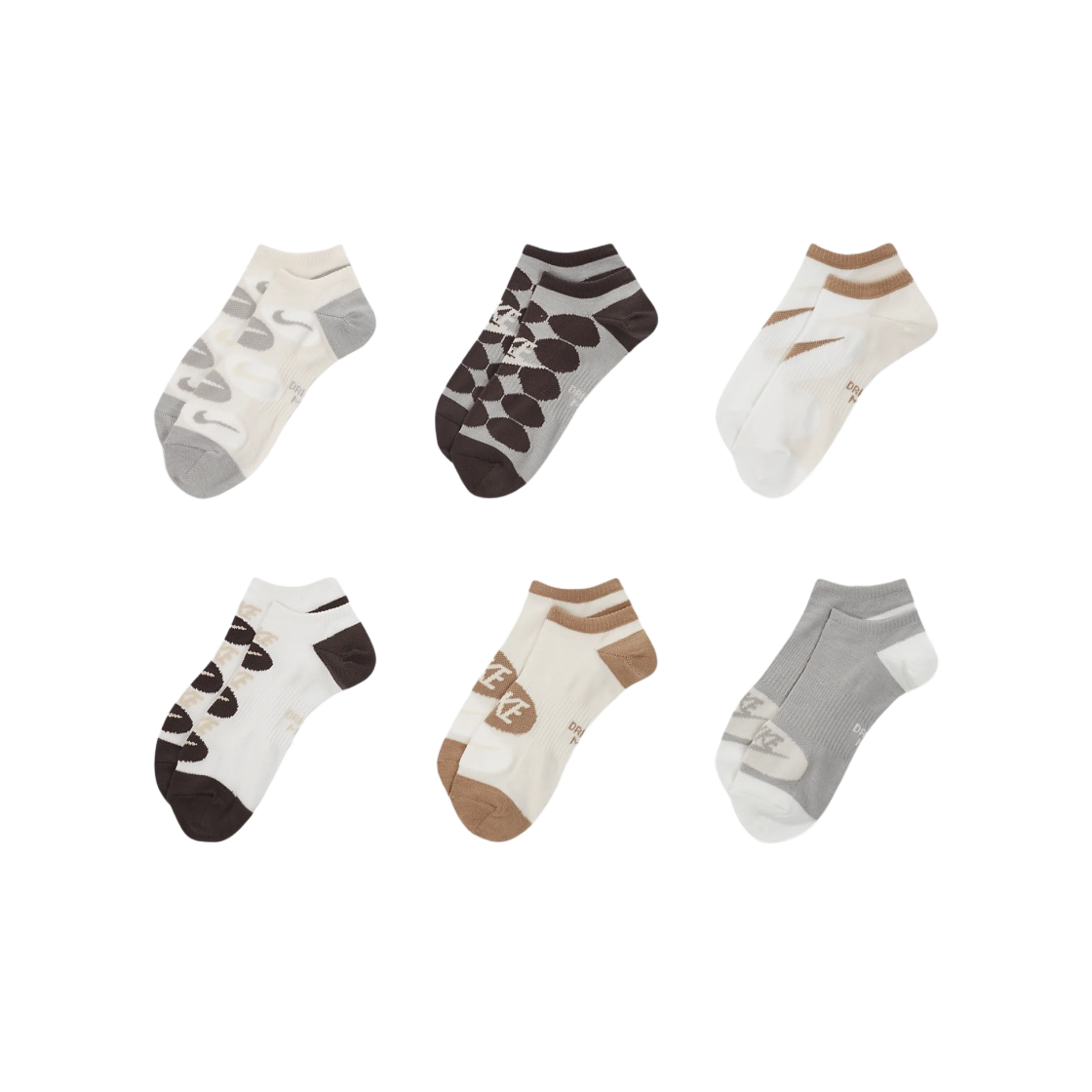 (키즈) 나이키 에브리데이 라이트웨이트 트레이닝 노 쇼 삭스 멀티컬러 (6개입/국내 정식 발매 제품) | Nike | KREAM