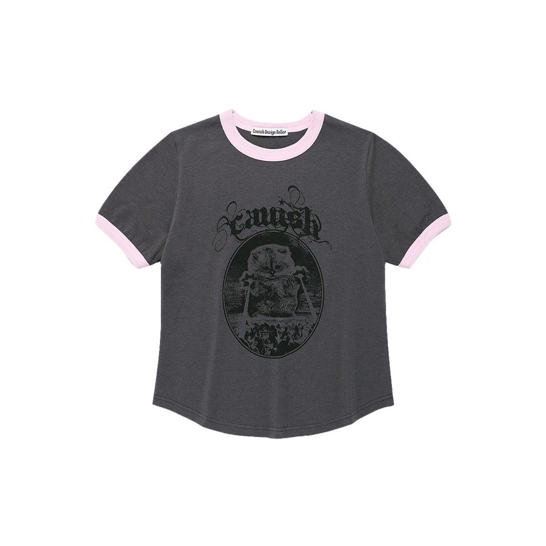 카비시 W 인베이더 링거 숏슬리브 티셔츠 차콜 | CAVISH | KREAM