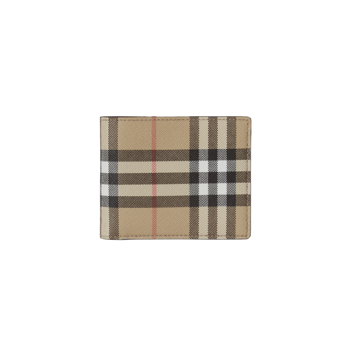 버버리 빈티지 체크 레더 슬림 반지갑 아카이브 베이지 Burberry Kream