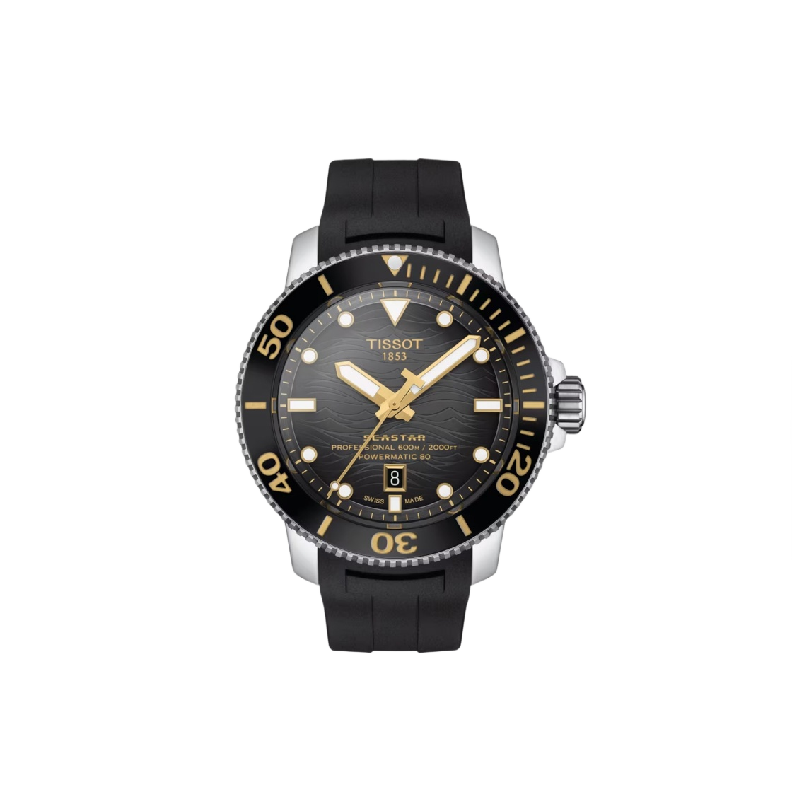 티쏘 씨스타 2000 프로페셔널 파워매틱 80 46mm 스테인리스 스틸 그레이드 그레이 블랙 | Tissot | KREAM