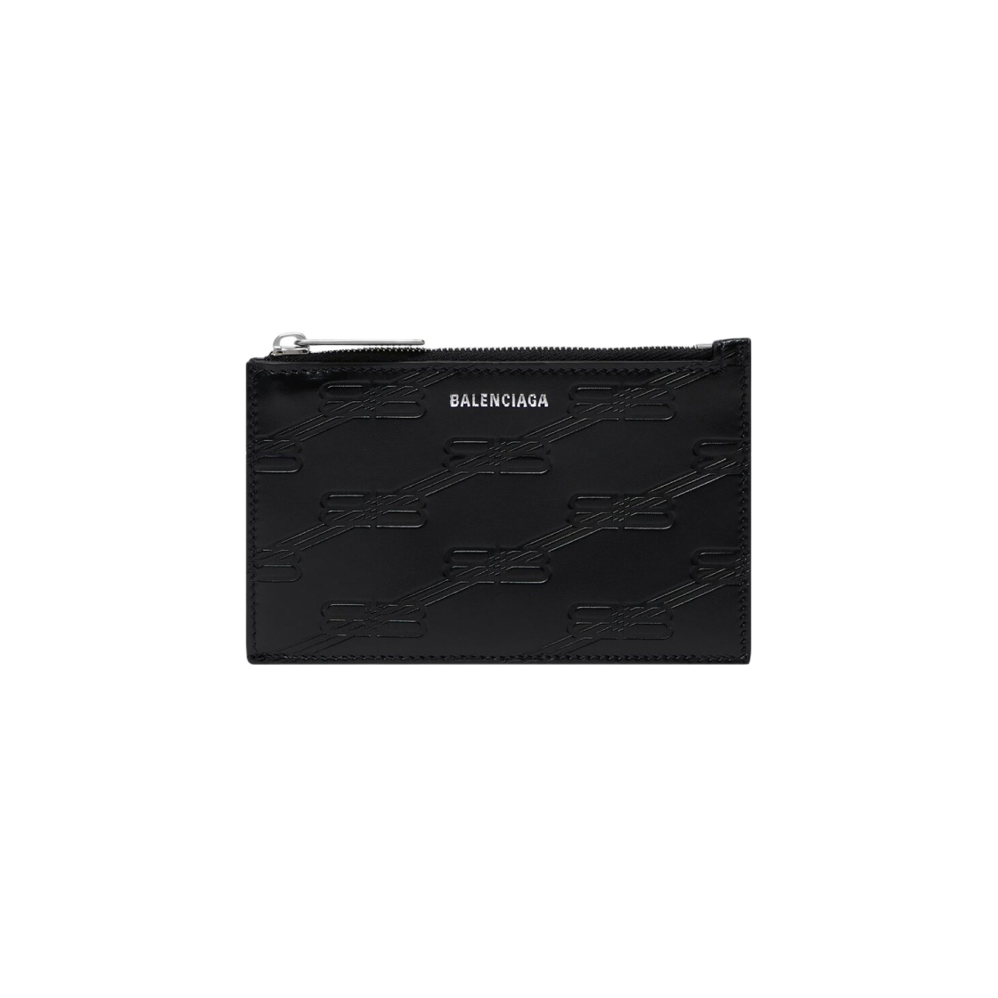 발렌시아가 엠보스 모노그램 롱 코인 앤 카드 홀더 박스 인 블랙 | Balenciaga | KREAM