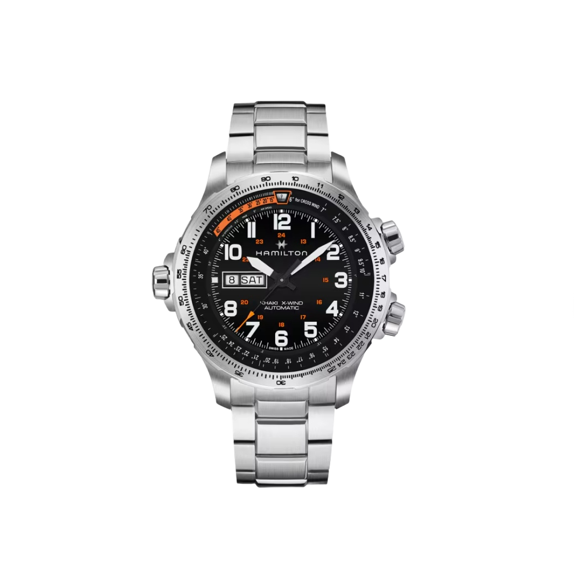 해밀턴 카키 에비에이션 엑스윈드 데이 데이트 45mm 스테인리스 스틸 블랙 | Hamilton | KREAM