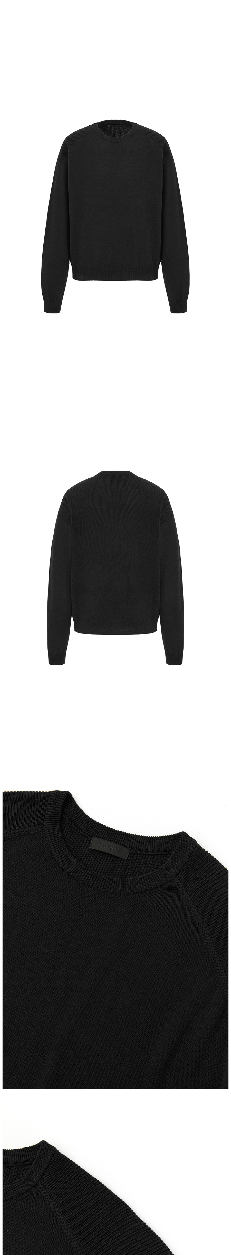 디엔에스알 아머 라운드 크롭 니트 블랙 | DNSR | KREAM