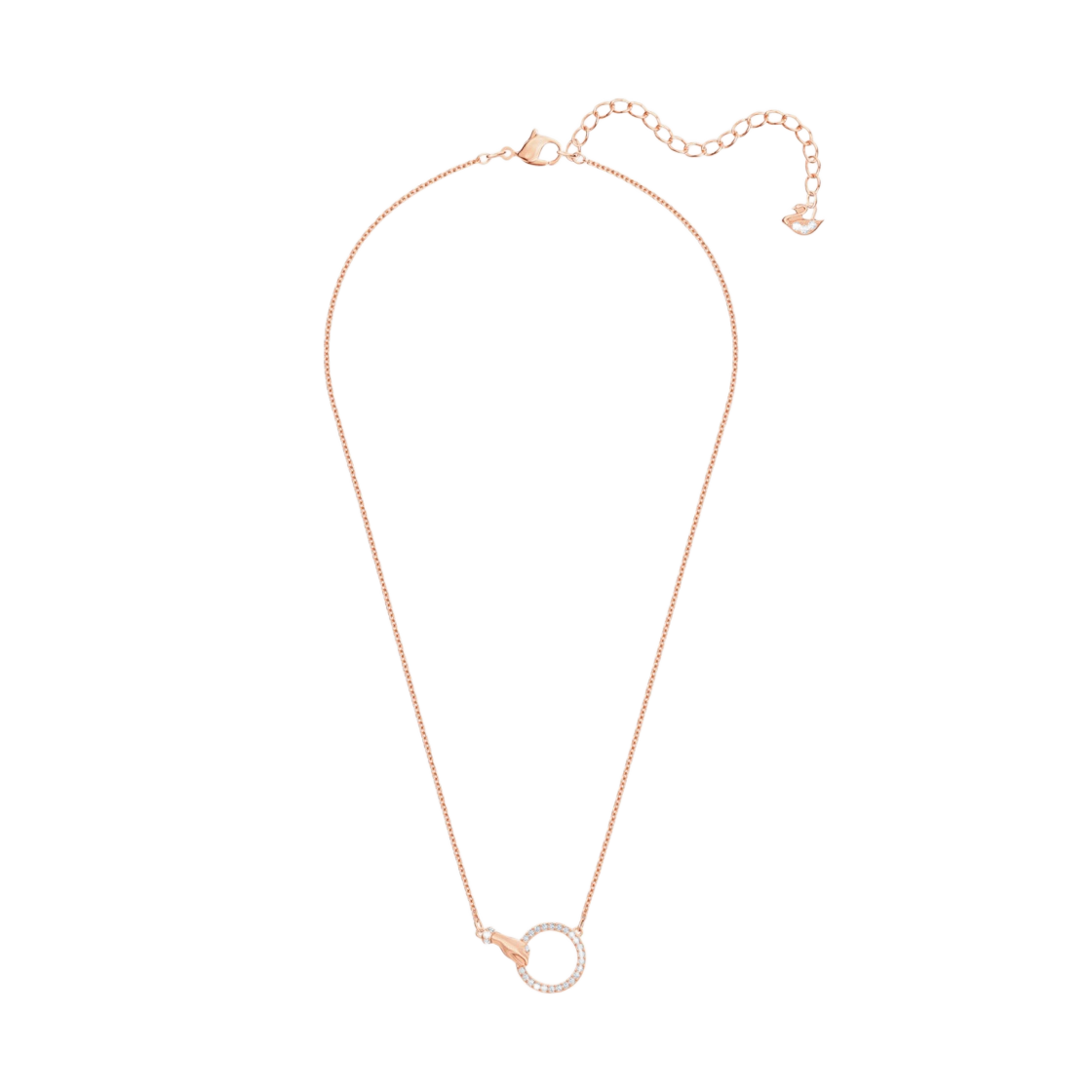(W) 스와로브스키 심볼릭 핸드 네클리스 화이트 로즈 골드 플래팅 | Swarovski | KREAM