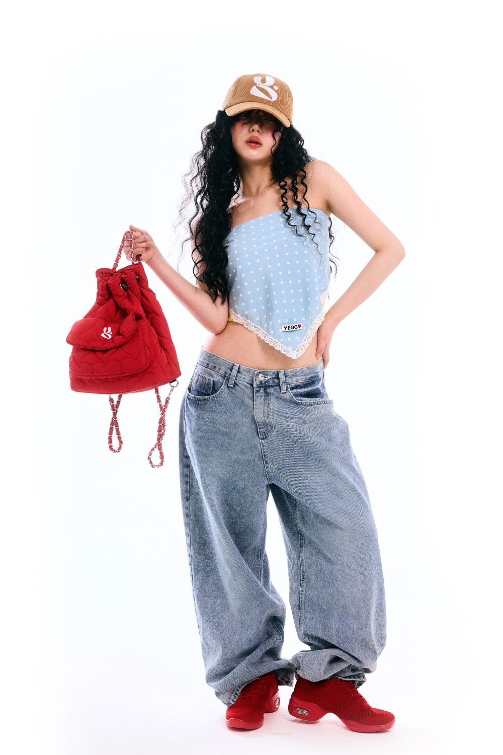 예그 로고 캡 베이지 | YEGG | KREAM