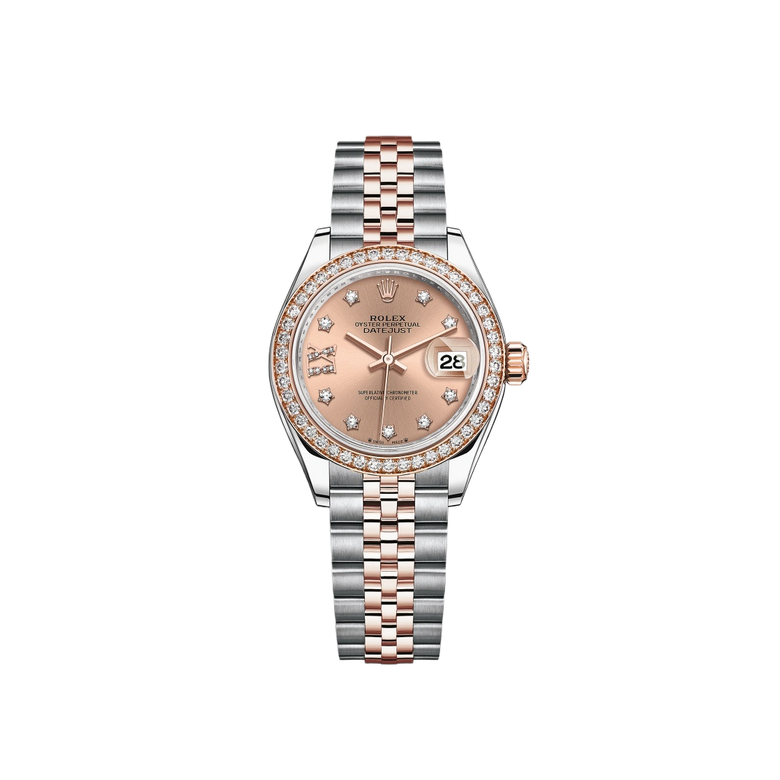 롤렉스 레이디-데이트저스트 28mm 279381RBR 로즈 로만 다이아 셋팅 쥬빌리 | Rolex | KREAM