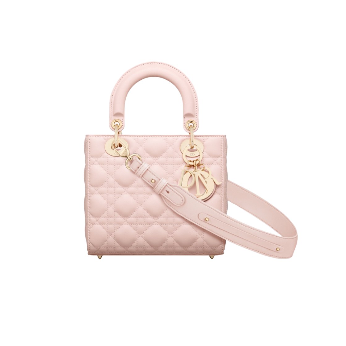 디올 스몰 레이디 백 마이 ABC디올 까나쥬 램스킨 파우더 핑크 | Dior | KREAM