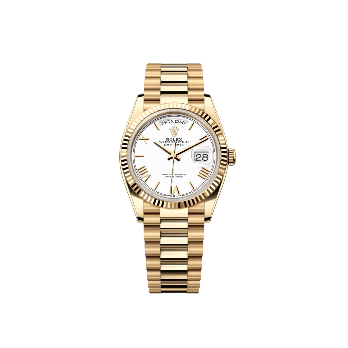 롤렉스 데이데이트 36mm 128238 화이트 로만 프레지던트 | Rolex | KREAM
