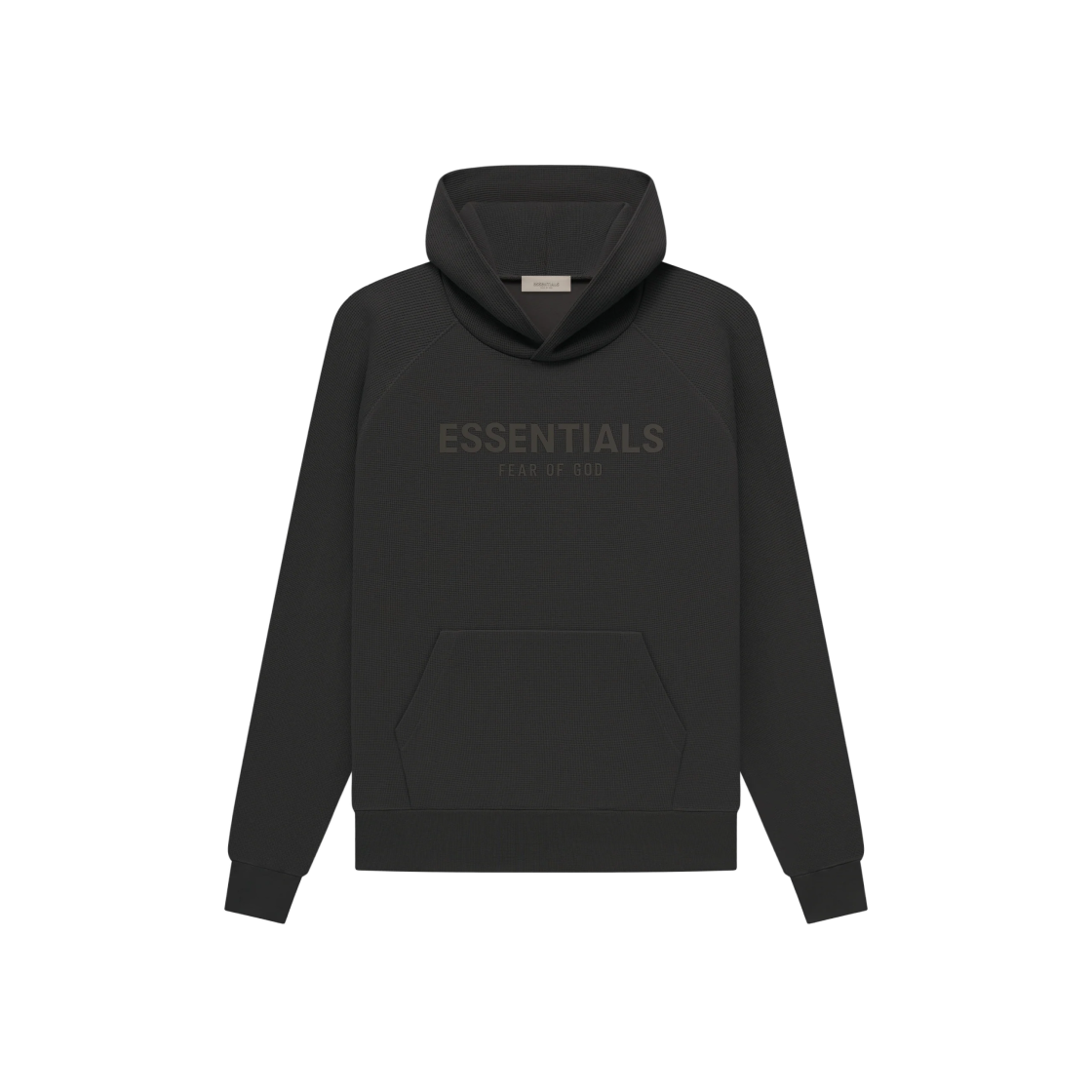 에센셜 와플 래글런 후드 오프 블랙 - 23SS | Essentials | KREAM