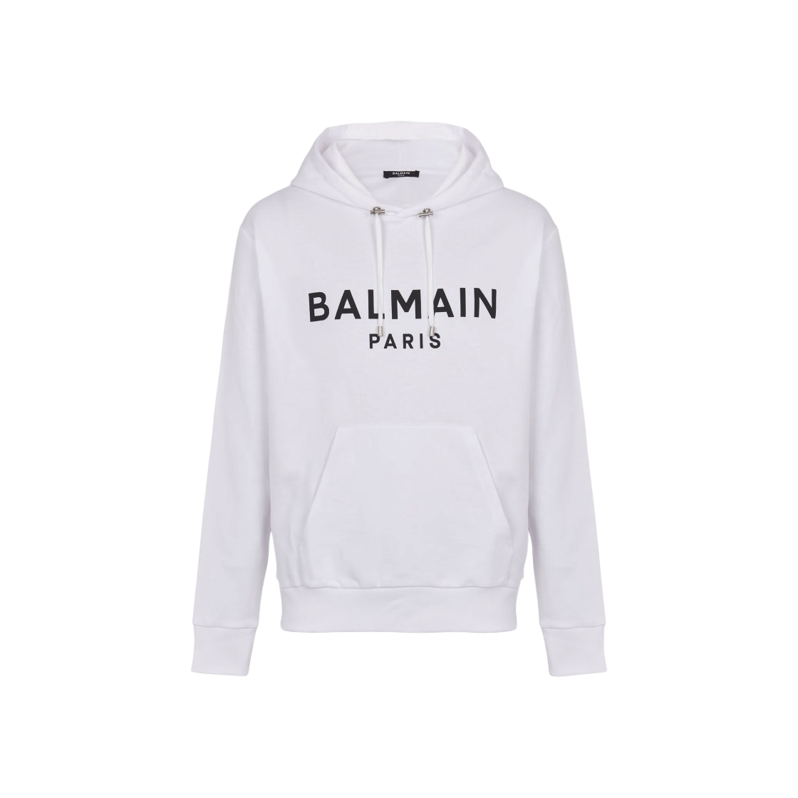 발망 코튼 프린티드 로고 후드 화이트 | Balmain | KREAM