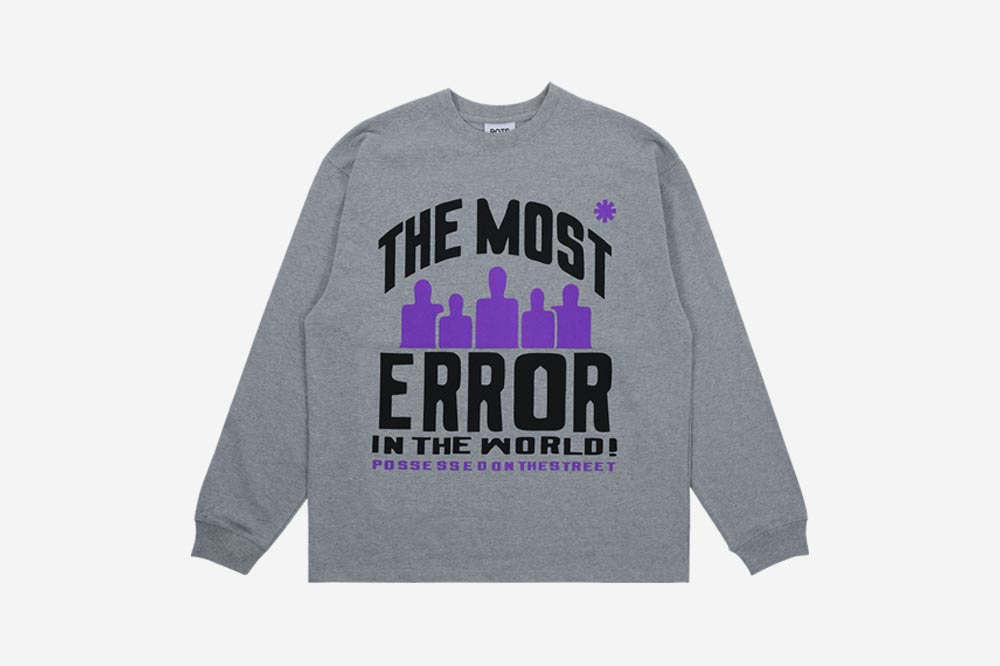 퍼츠 에러 휴먼 롱슬리브 멜란지 | POTS | KREAM