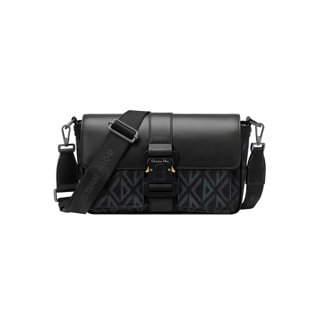 디올 힛 더 로드 백 스트랩 CD 다이아몬드 캔버스 스무스 카프스킨 블랙 | Dior | KREAM