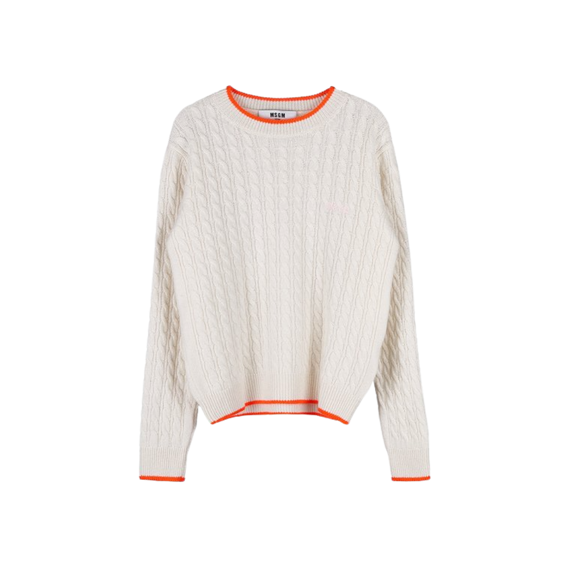 (W) 엠에스지엠 페드로 로고 니트 탑 아이보리 | MSGM | KREAM