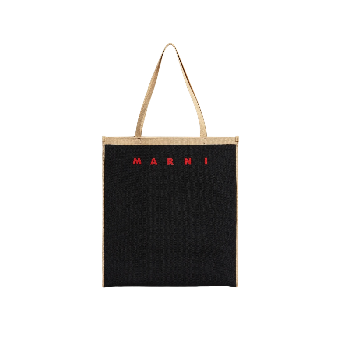 마르니 자카드 토트백 블랙 베이지 | Marni | KREAM