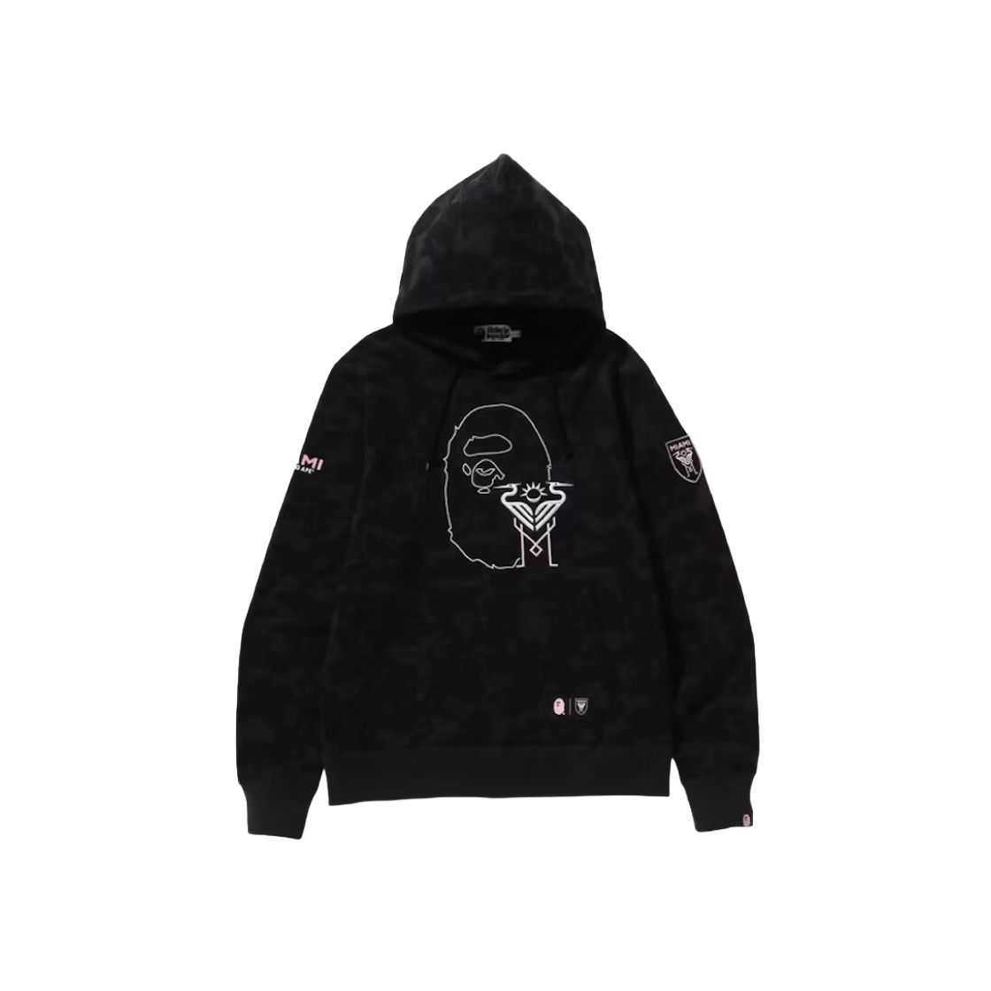 베이프 x 인터 마이애미 CF 카모 풀오버 후드 블랙 | BAPE | KREAM