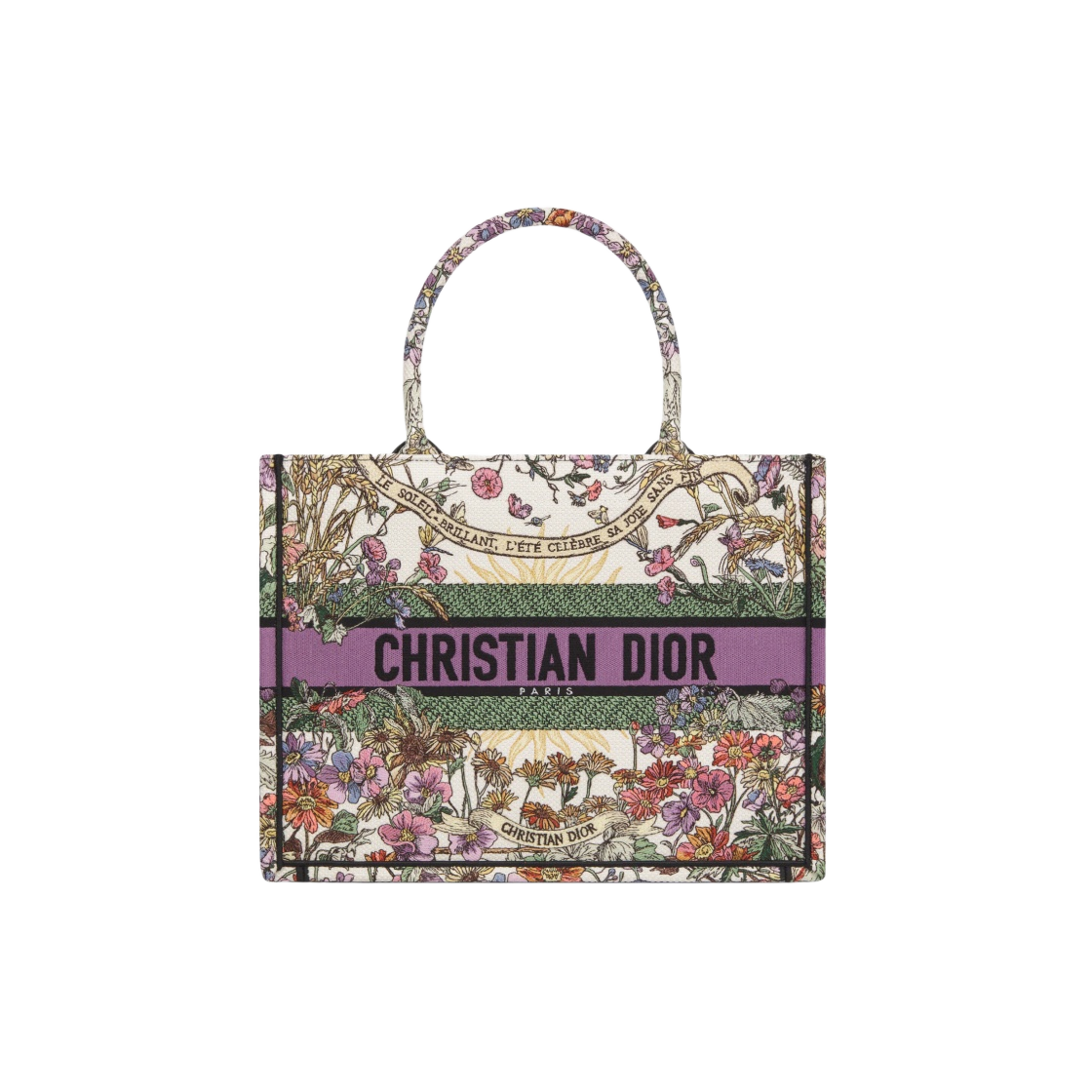 디올 미디움 북 토트 디올 4 쎄종 에떼 쏠레이 자수 에크루 멀티컬러 | Dior | KREAM