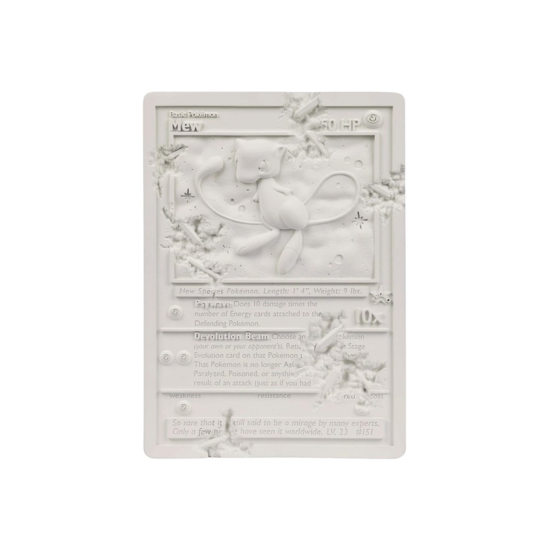 다니엘 아샴 x 포켓몬 화이트 크리스탈라이즈드 뮤 카드 | Daniel Arsham | KREAM