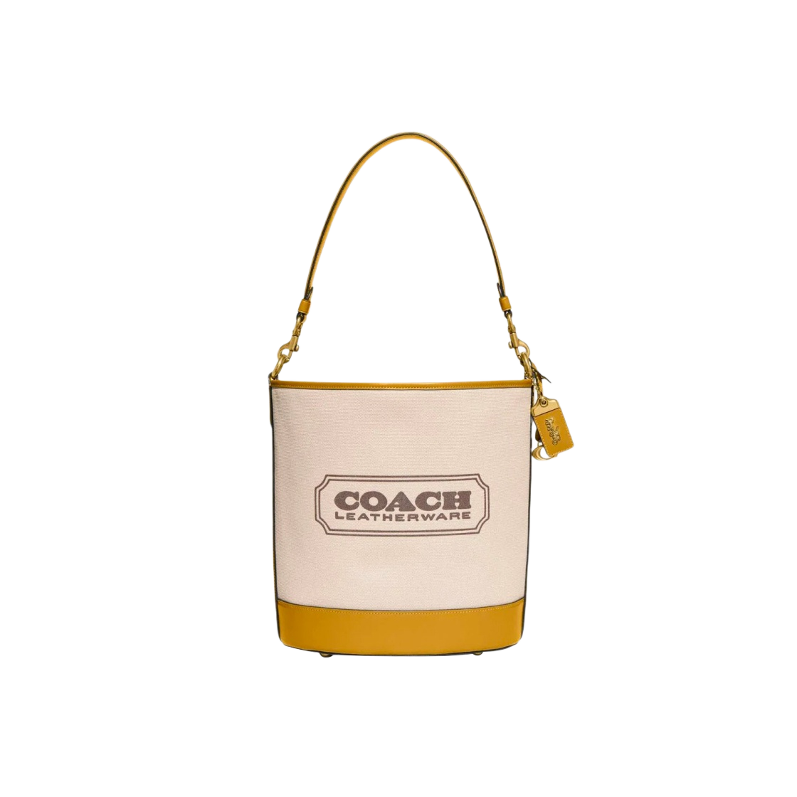 코치 다코타 버킷백 내츄럴 캔버스 옐로우 골드 | Coach | KREAM