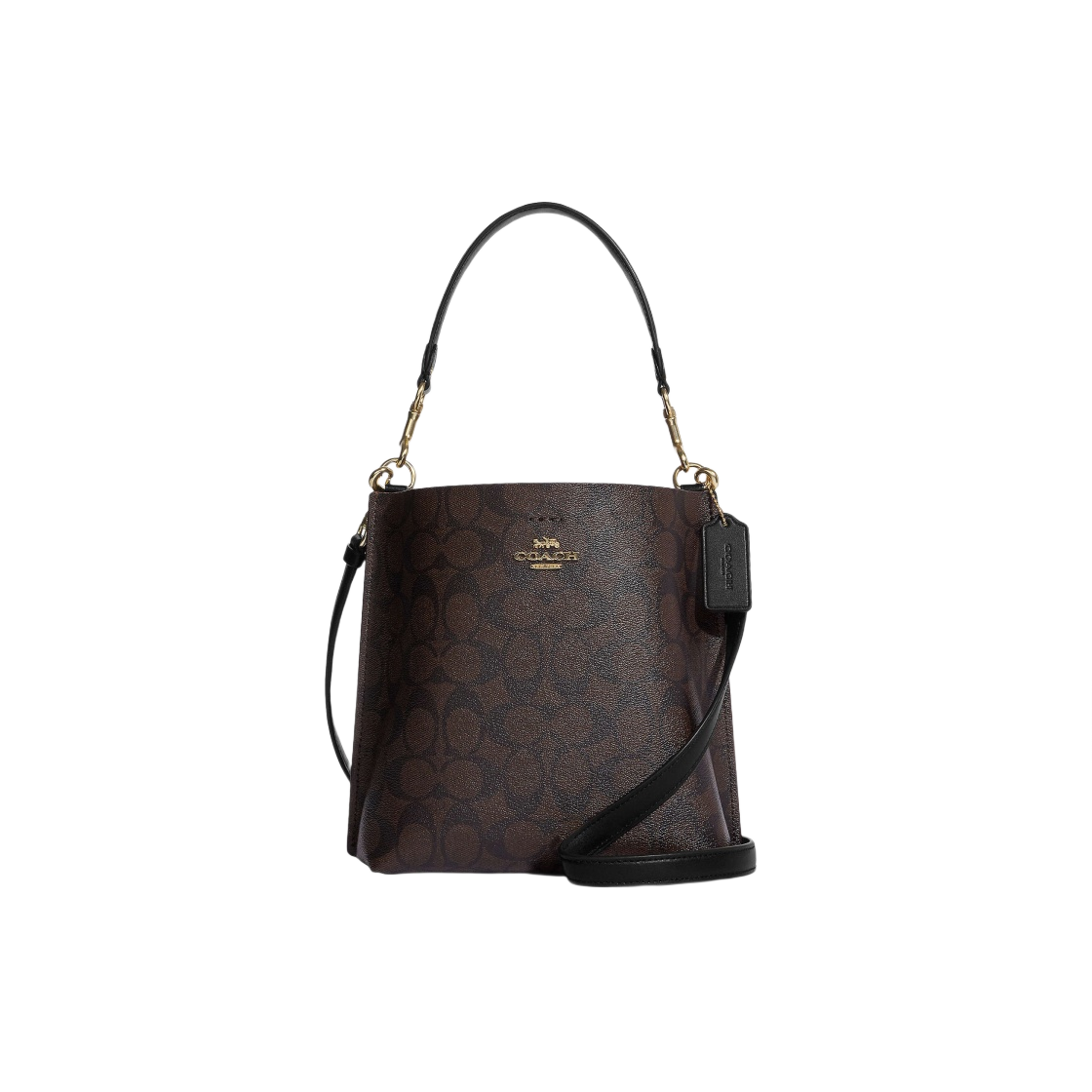 코치 시그니처 캔버스 몰리 버킷백 22 브라운 블랙 | Coach | KREAM