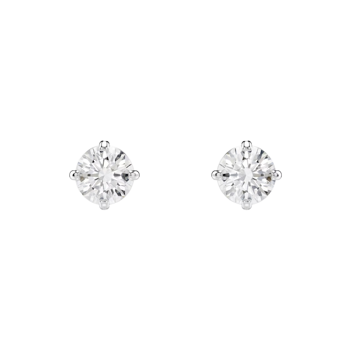 (W) 스와로브스키 어트랙트 스터드 이어링 라운드 컷 화이트 플래팅 | Swarovski | KREAM