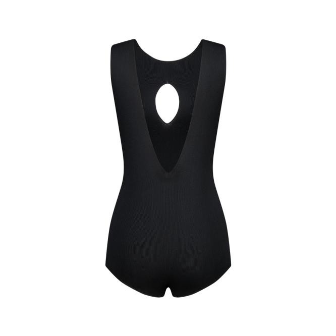 쥬키프 리사이클 폴리 슬릿 바디수트 블랙 | JUUKIFF | KREAM