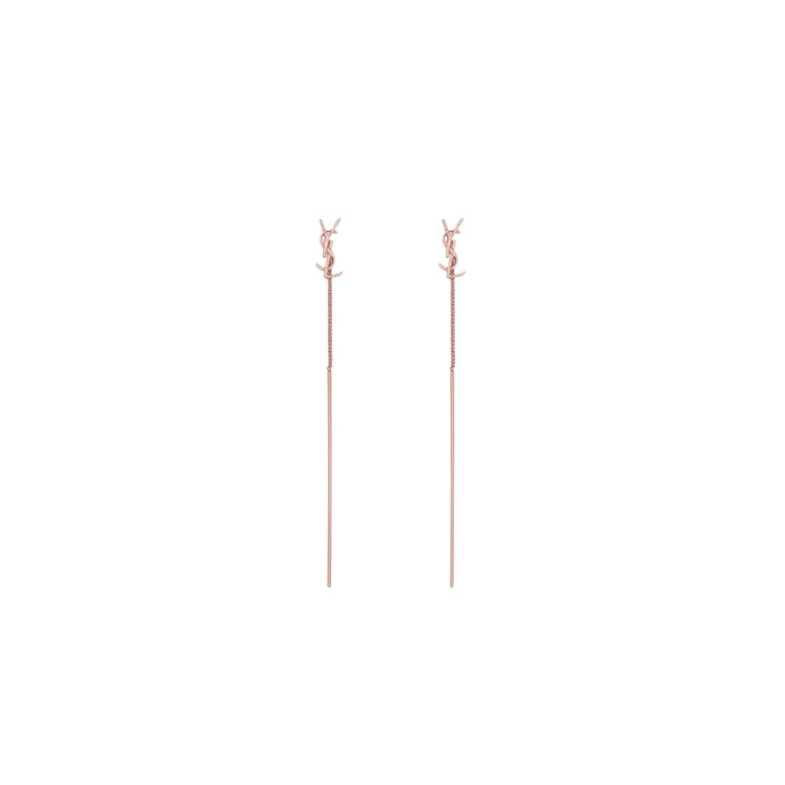 (W) 생로랑 메탈 오피움 YSL 트레더 이어링 로즈 골드 | Saint Laurent | KREAM