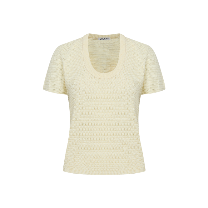 쥬키프 코튼 텍스쳐드 탑 크림 | JUUKIFF | KREAM