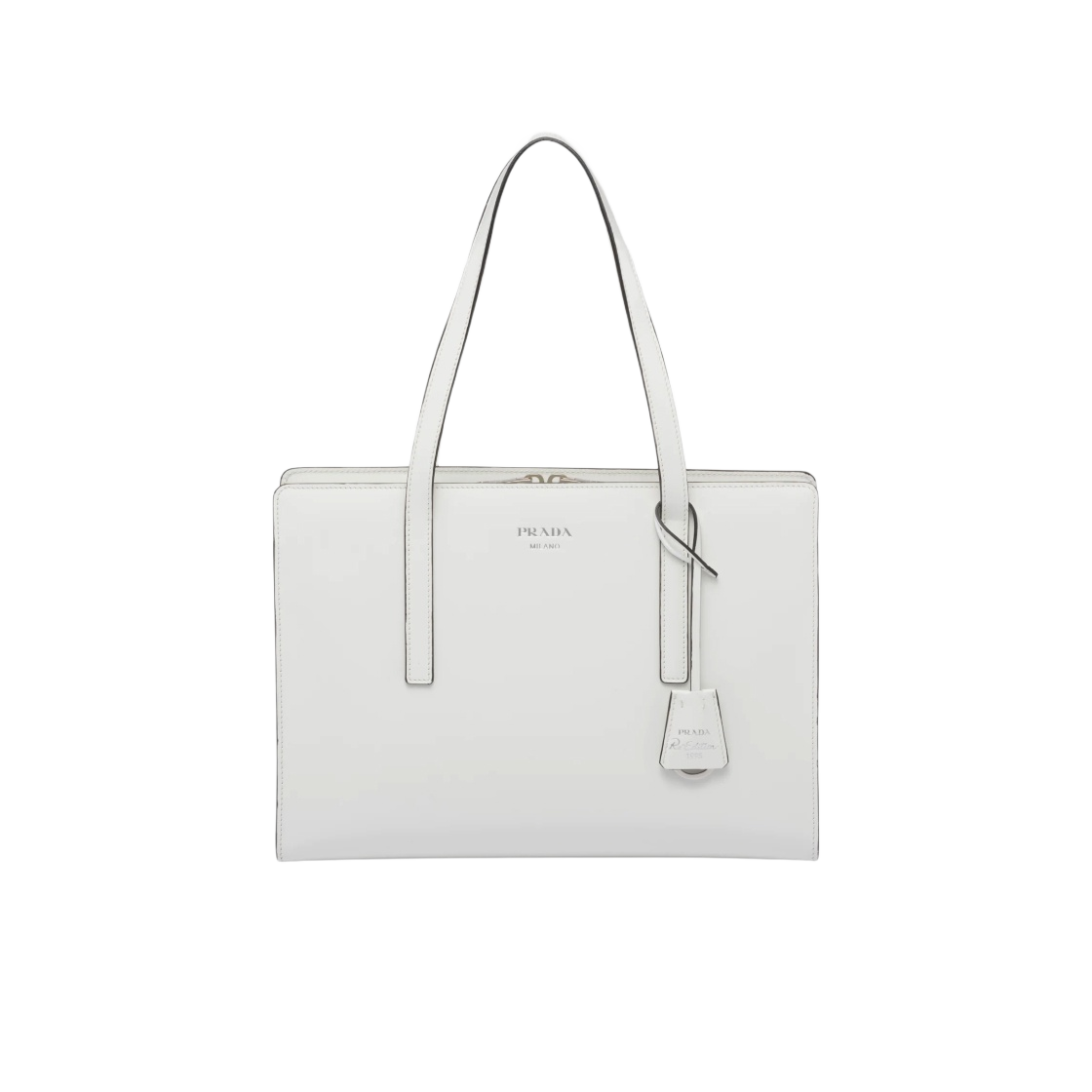 프라다 리에디션 1995 브러쉬드 레더 미디움 핸드백 화이트 | Prada | KREAM